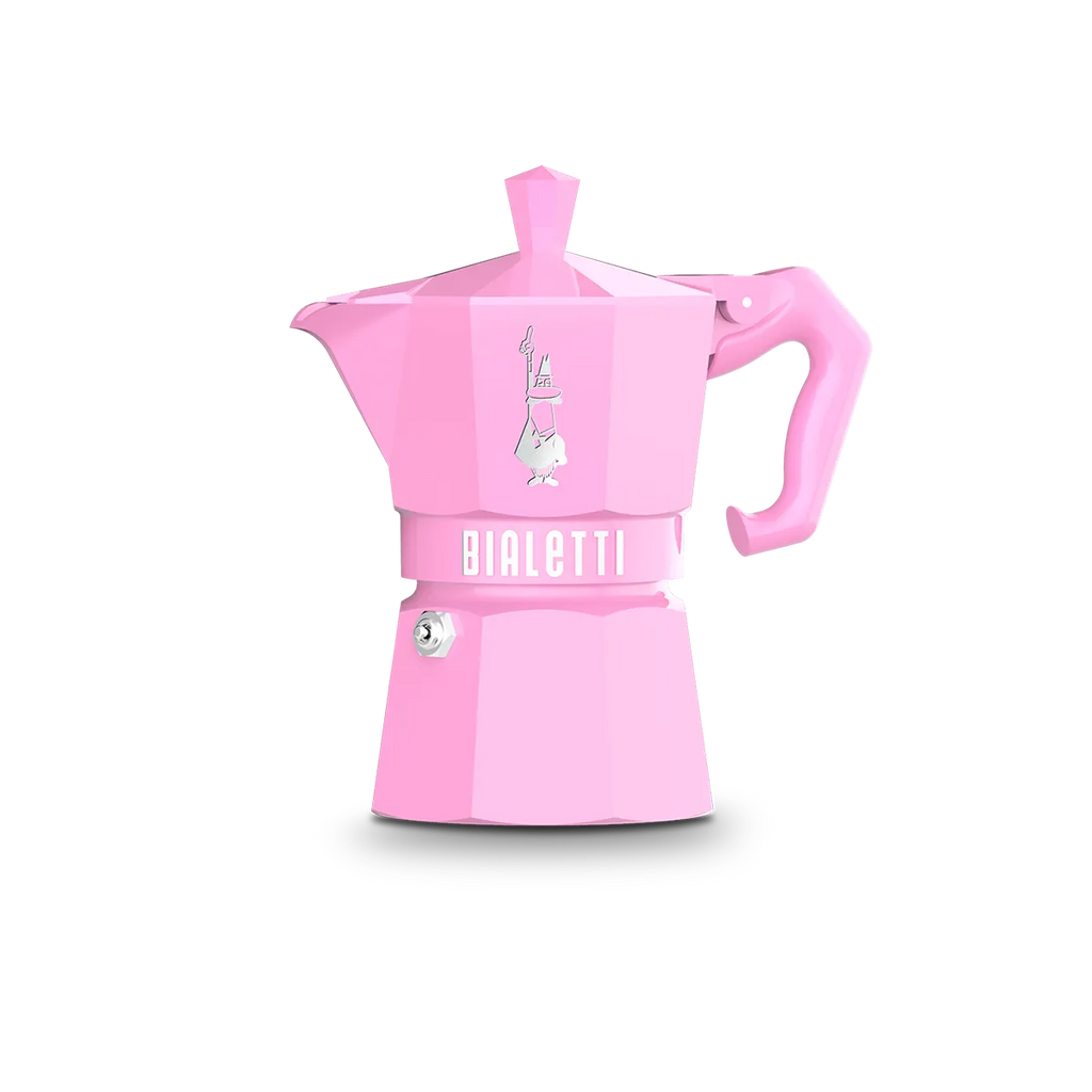 Bialetti Moka Exclusive, pastel pink 3 cup – Virgin Hill Coffee
